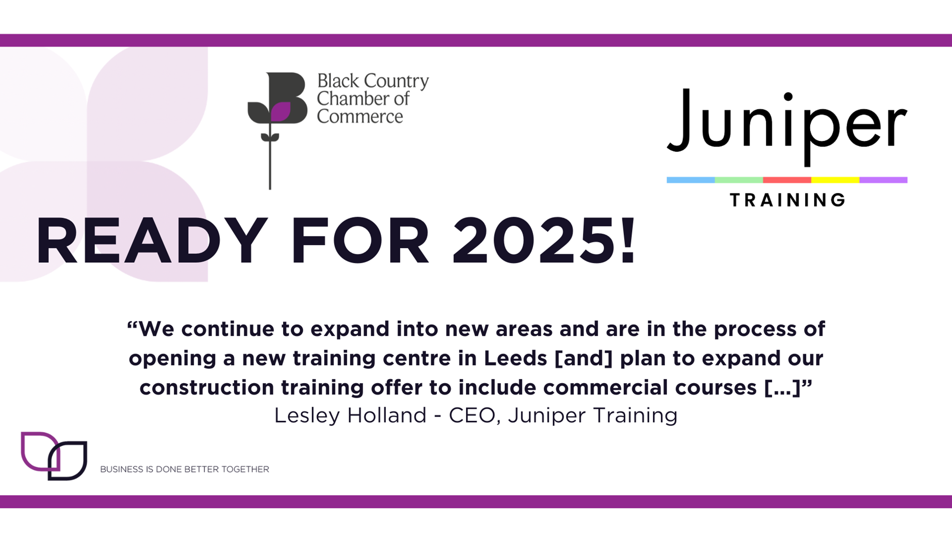 Juniper Training looking forward to continued growth in 2025